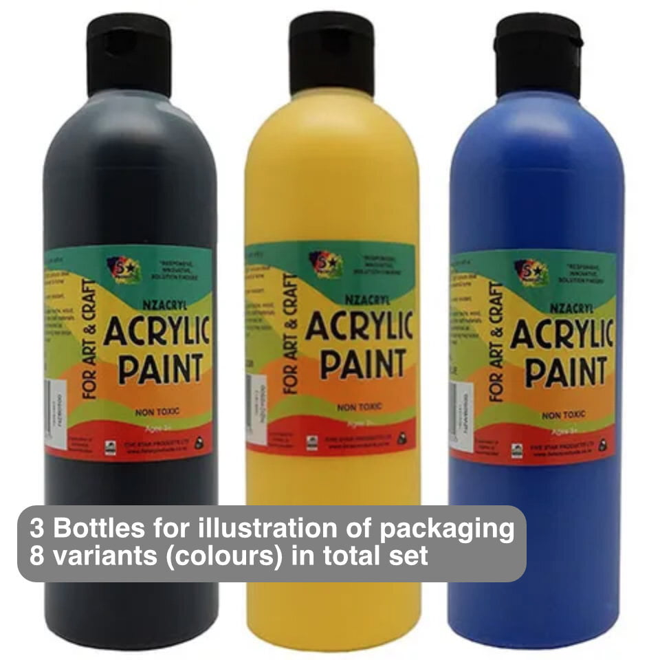 Cool Yellow acrylic paint 500ml 5 Star brand